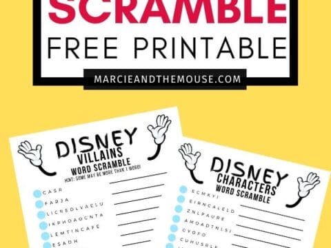 FREE Disney Word Scramble Game - Marcie in Mommyland