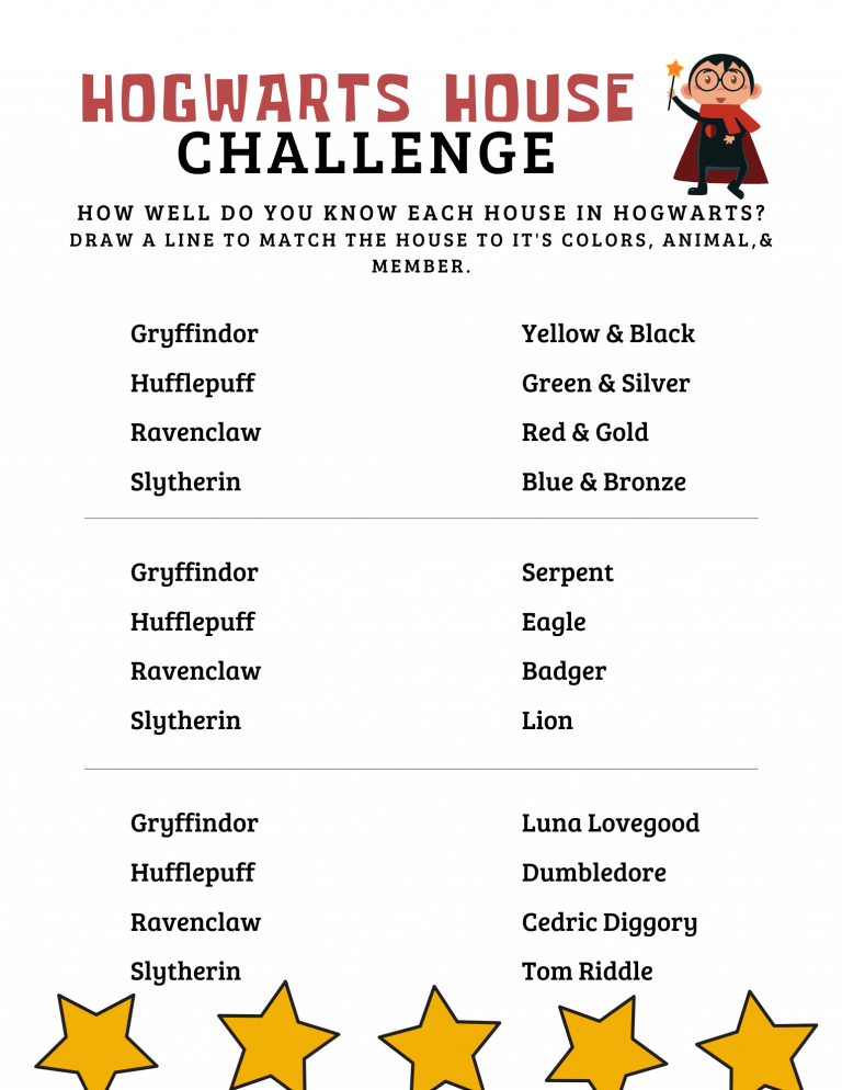 Free Harry Potter Printable Games: A Magical Addition to Family Game Night