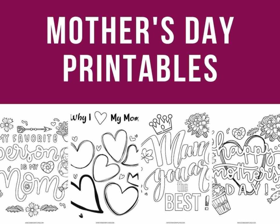 Free Printable Mother's Day Worksheets and Coloring Pages for Kids