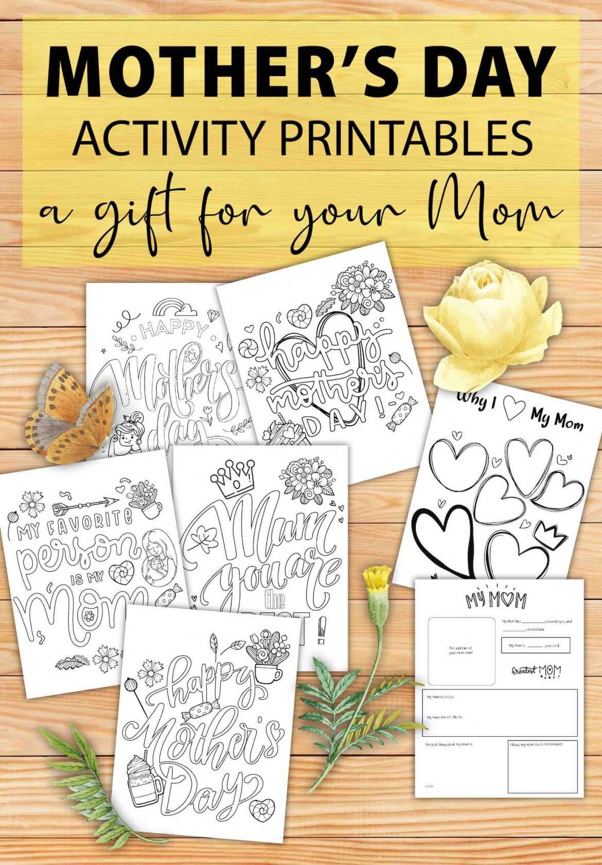 Free Printable Mother's Day Worksheets and Coloring Pages for Kids