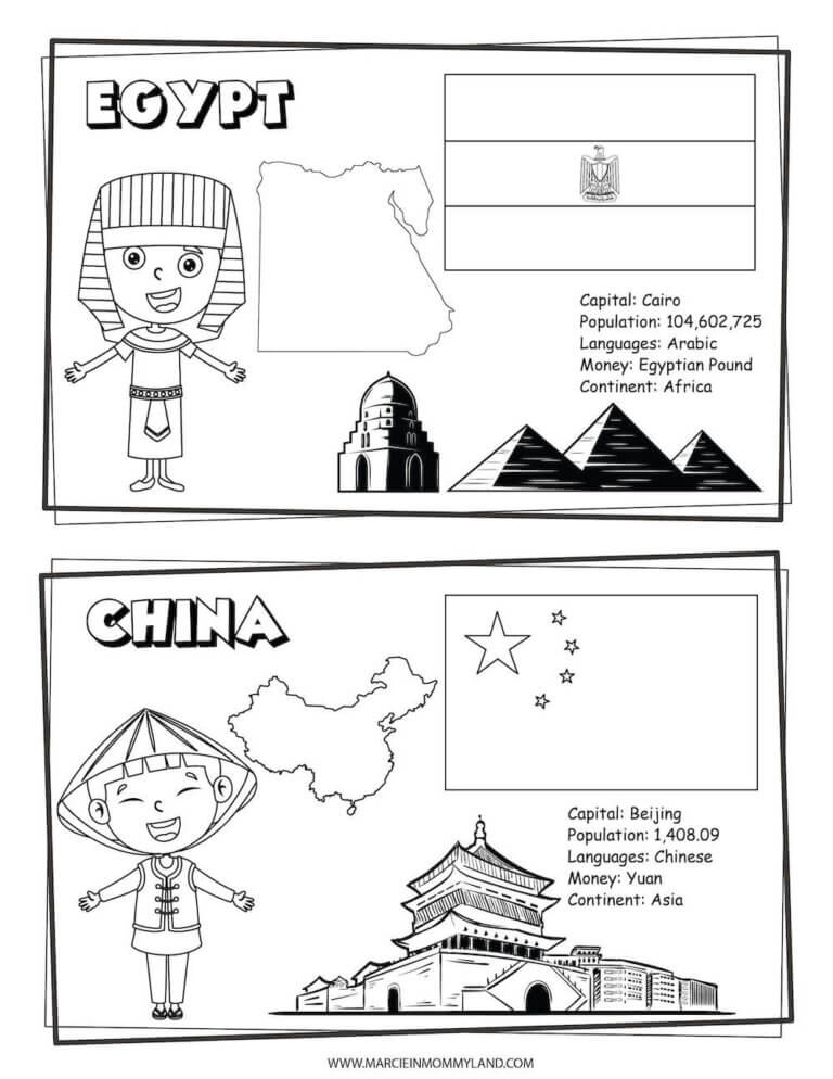 Free Printable Coloring Pages of People All Around the World