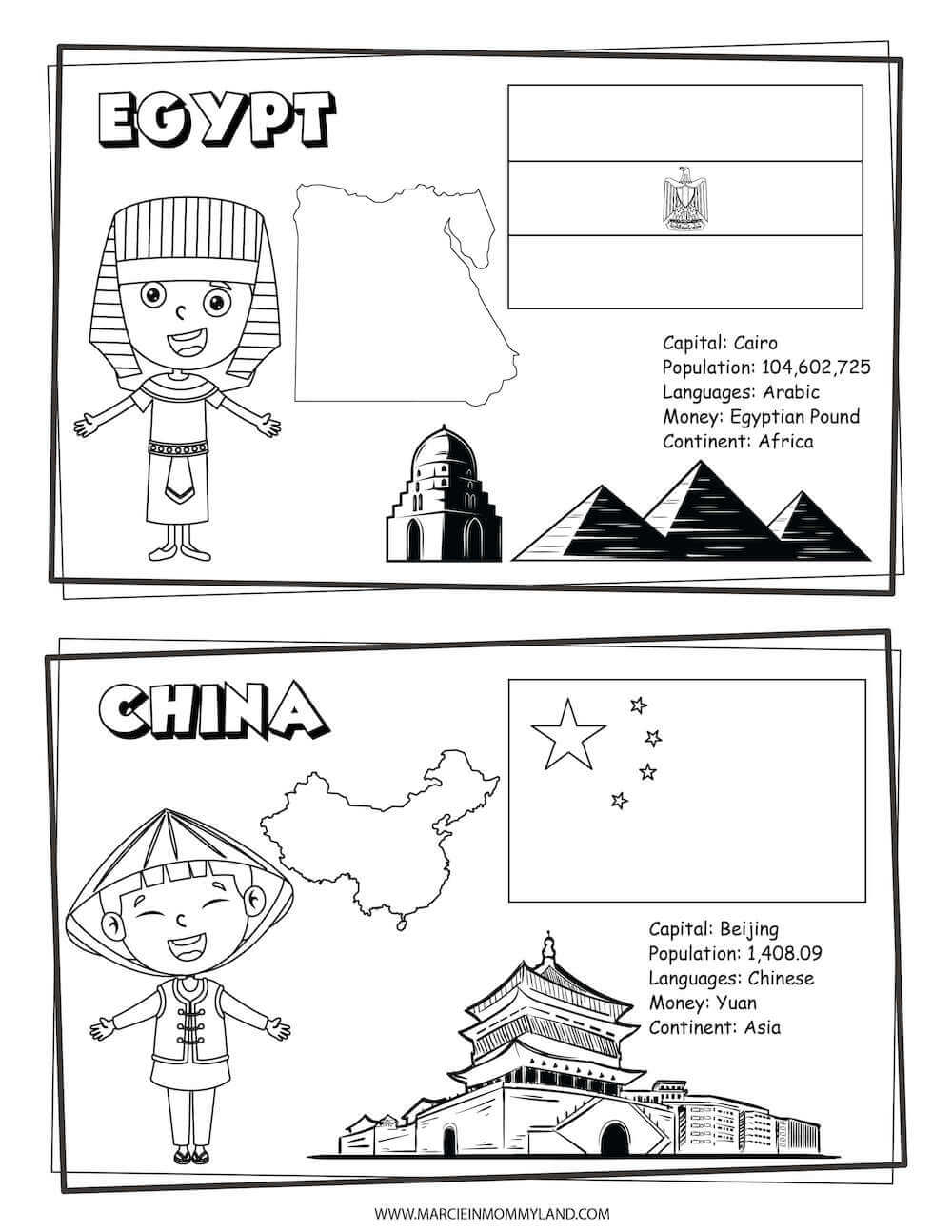 Free Printable Coloring Pages of People All Around the World