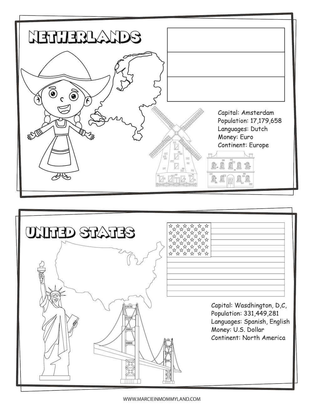 Free Printable Coloring Pages of People All Around the World