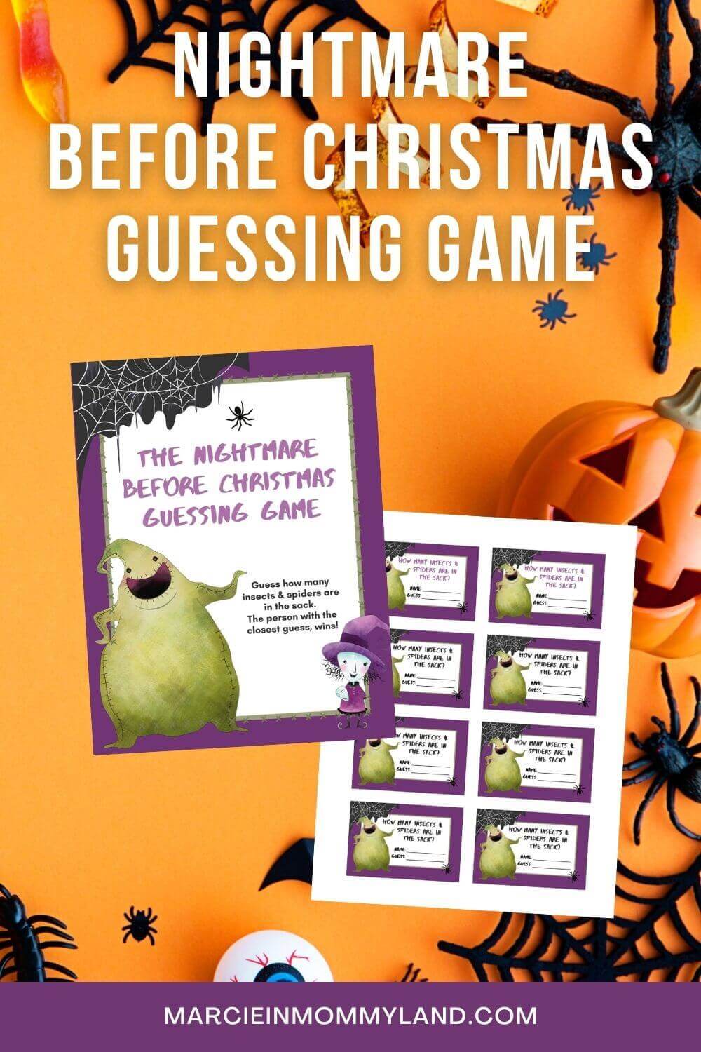 Nightmare Before Christmas Party Game (Free Oogie Boogie Printable)