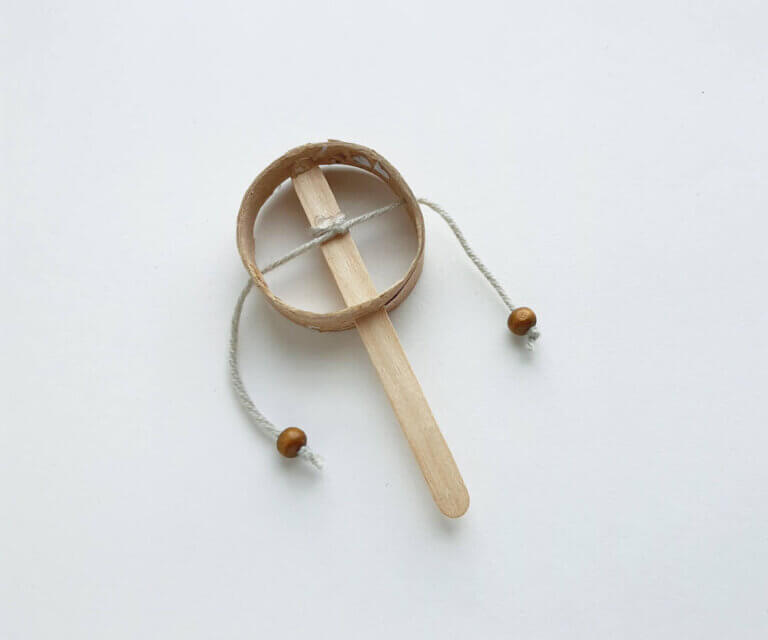 Easy Native American Spin Drum Craft for Kids - Marcie in Mommyland