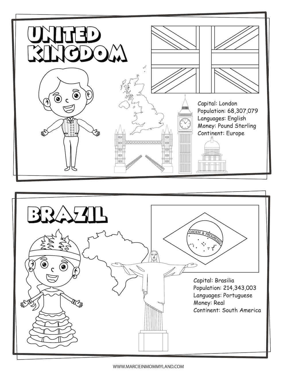 Free Printable Coloring Pages of People All Around the World