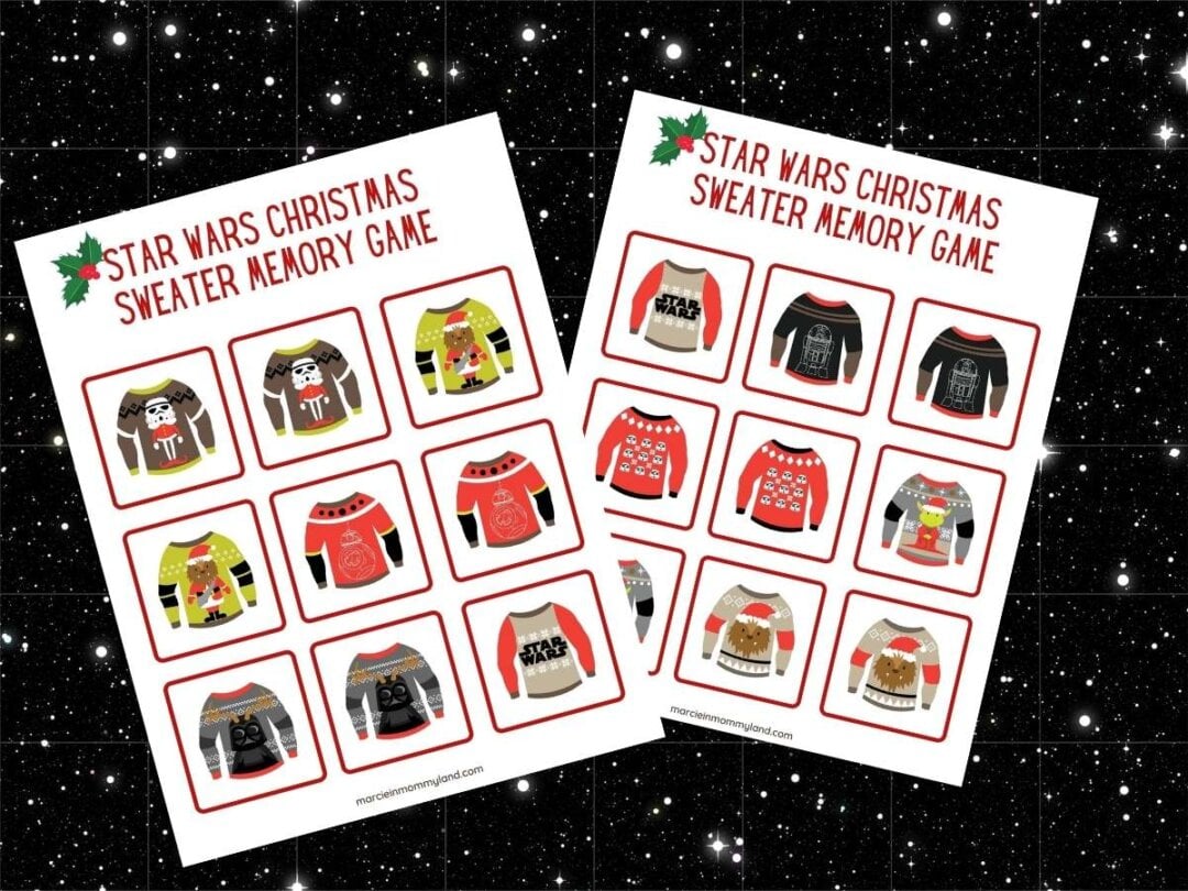 Get This Free Printable Star Wars Christmas Memory Game!