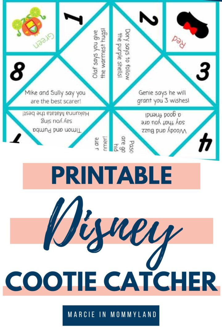 Disney Cootie Catcher FREE Printable