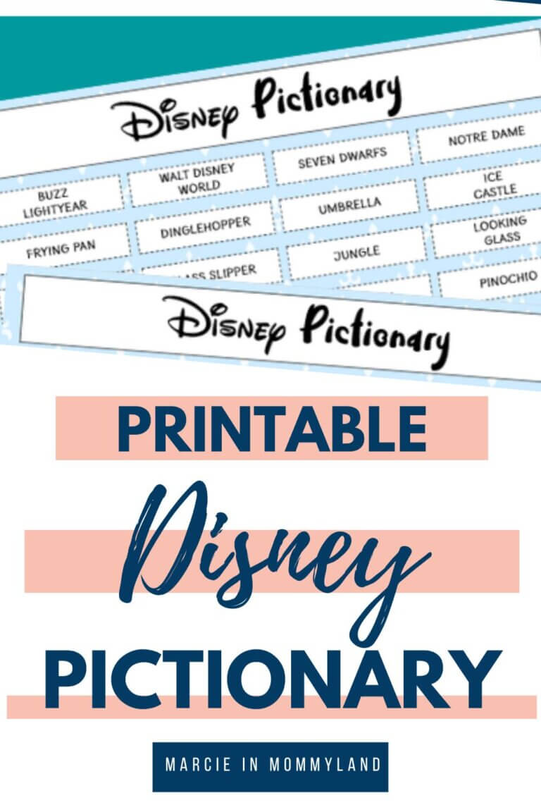 Disney Pictionary Game: Free Printable Fun for Family Game Night