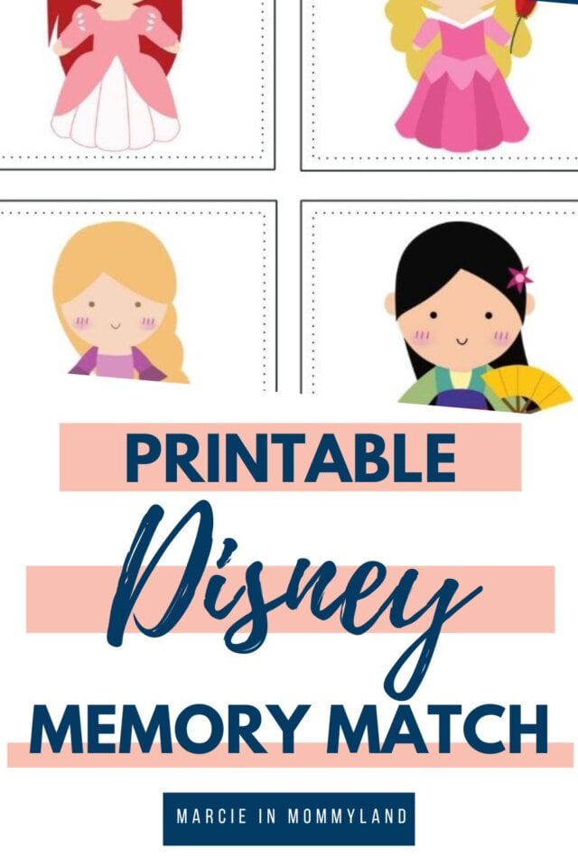 Fun Disney Princess Memory Match Game - Free Printable!
