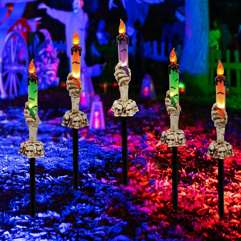 Simple and Fun Halloween Lighting Ideas for a Spooky Yard – Marcie in ...