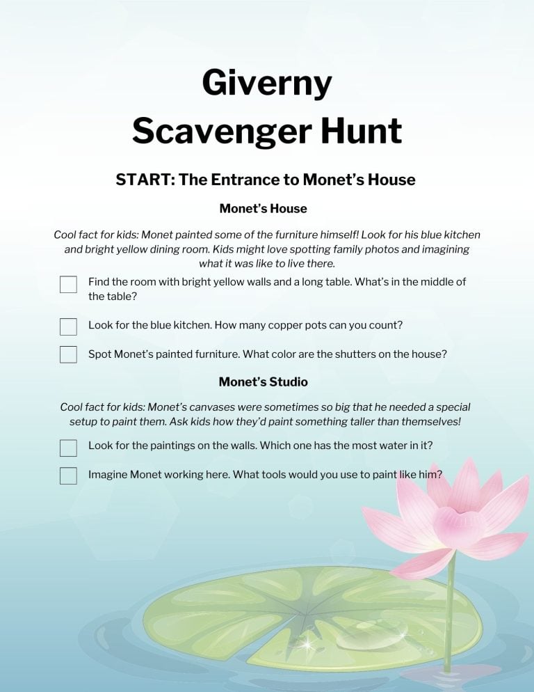 11 Paris Scavenger Hunt Printables for Kids