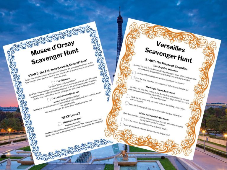 11 Paris Scavenger Hunt Printables for Kids