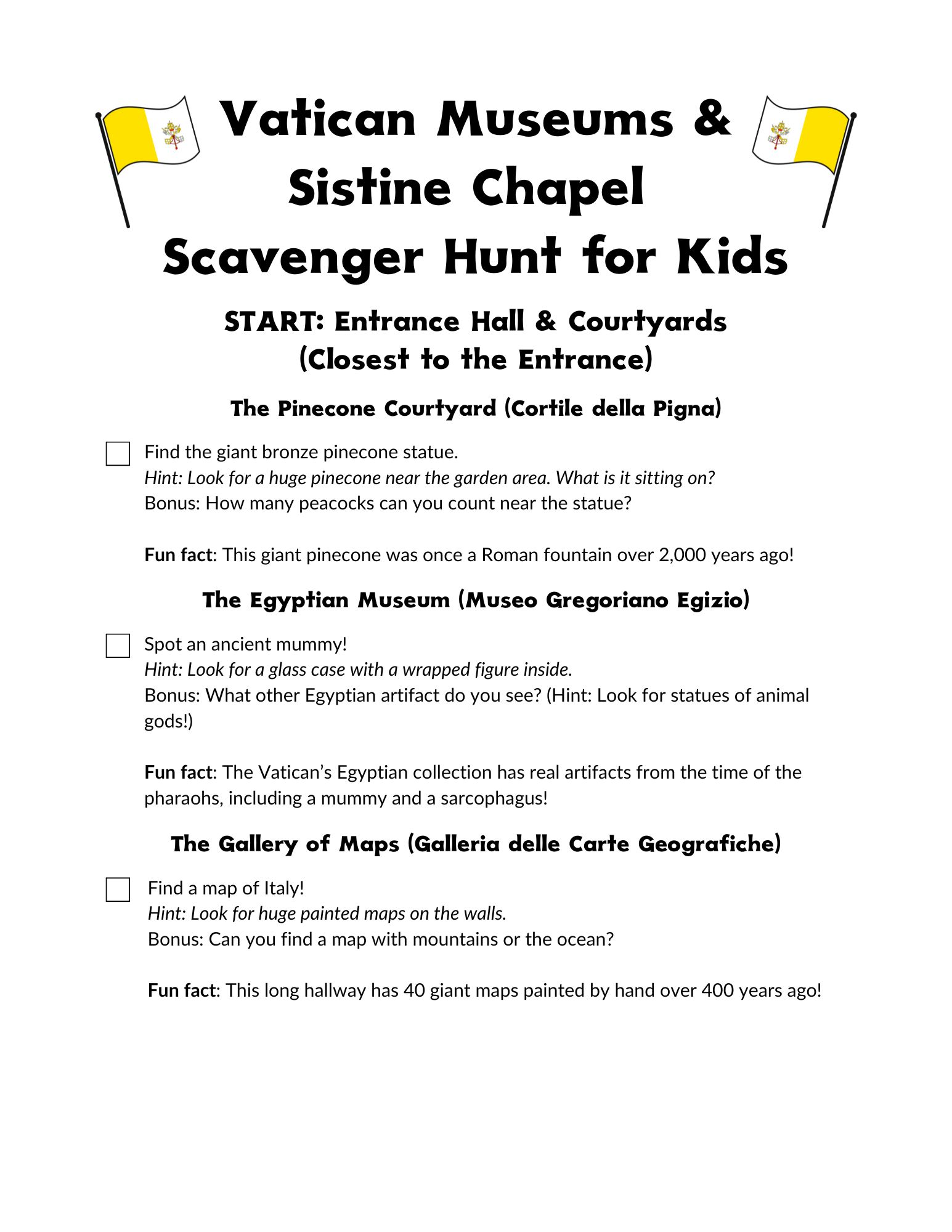 Rome with Kids: 7 Printable Scavenger Hunts